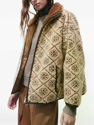 Tory Burch T Monogram Fleece Jacket
