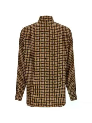 Valentino Garavani Chamber-print Silk Shirt - Black