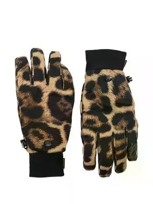 Goldbergh Softy Leopard-print Gloves - Black