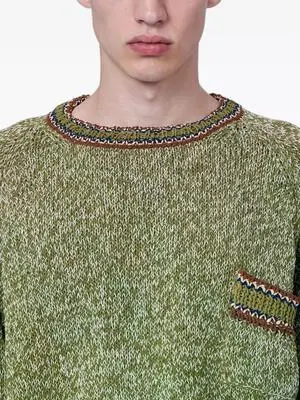 STORY MFG. Textured-knit Striped Sweater