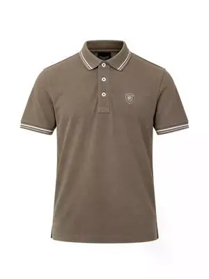 BLAUER. Agassiz Logo-patch Tipped Polo Shirt - Green