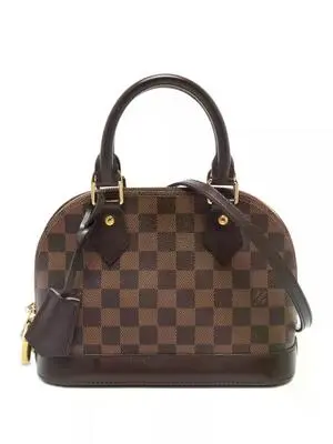 LOUIS VUITTON 2019 Bb Alma Damier Ebene Handbag - Brown