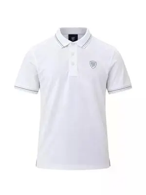 BLAUER. Agassiz Logo-patch Pique Polo Shirt - White