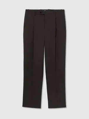 REISS Tommy Relaxed Fit Wool Pleated Suit Trousers