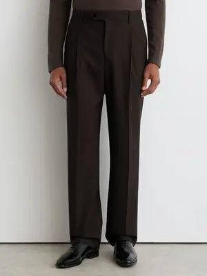 REISS Tommy Relaxed Fit Wool Pleated Suit Trousers