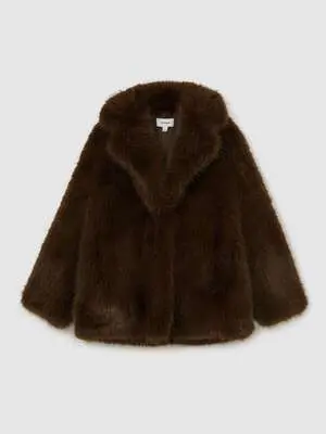 REISS Laila Faux-fur Coat