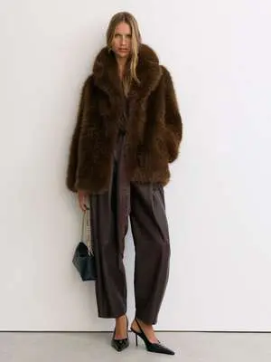 REISS Laila Faux-fur Coat