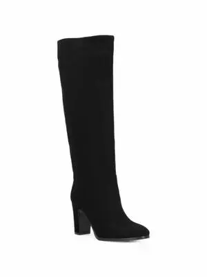 JULIE DEE Suede Round-toe Boots