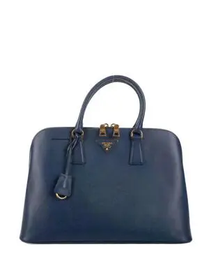 Prada Large Promenade Saffiano Lux Shoulder Bag - Blue