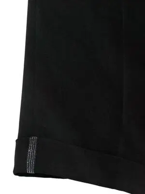 Antonelli Firenze Elasticated-waistband Turn-up Trousers - Black