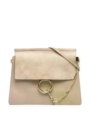 Chloé 2017 Medium Calfskin And Suede Faye Crossbody Bag - Brown