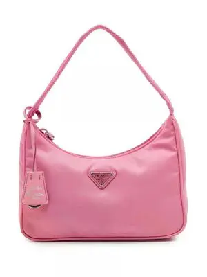 Prada 2019-2026 Mini Tessuto Re Edition 2000 Shoulder Bag - Pink