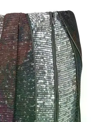 MAISON MARGIELA Printed Paillettes Draped Maxi Skirt