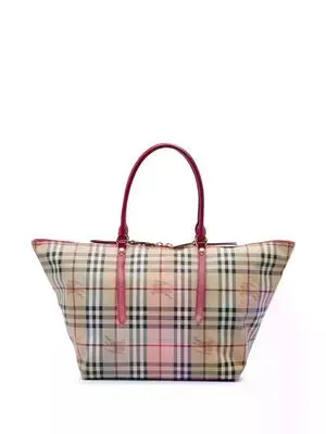 Burberry 2000-2017 Medium Haymarket Check Coated Canvas Salisbury Tote Bag