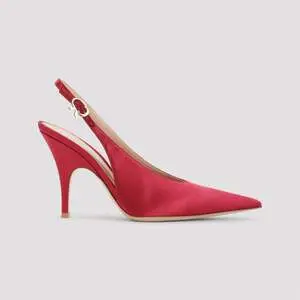 GIANVITO ROSSI Sofia Sling Crepe Satin Pumps