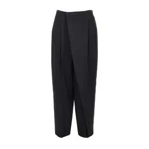 Alberta Ferretti Wrap-over Satin Pants