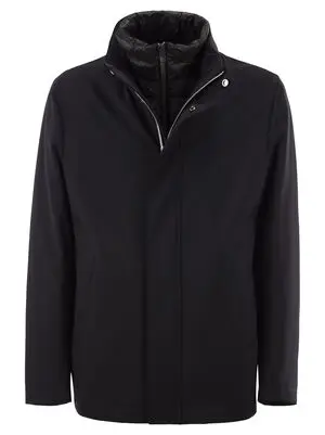 MONTECORE Stretch Technical Fabric Jacket With Detachable Inner Bib - Blue