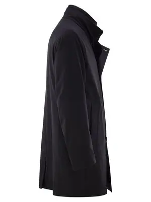MONTECORE Double-breasted Coat With Detachable Inner Bib And Down Padding