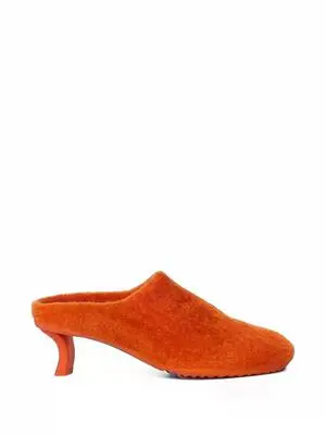 Loewe Dive Mules In Shearling