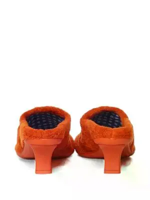 Loewe Dive Mules In Shearling
