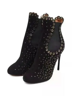 ALAÏA Gomet Laser-cut Ankle Boots