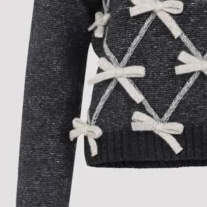 Moschino Bow Sweater - Gray