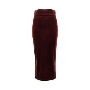 Alberta Ferretti Velvet Midi Skirt