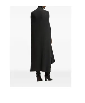Ralph Lauren Ribbed Turtleneck Cape Coat