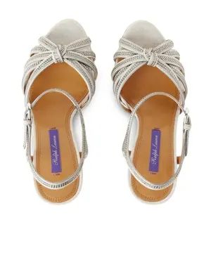 Ralph Lauren 95mm Embellished Knot Heeled Sandals