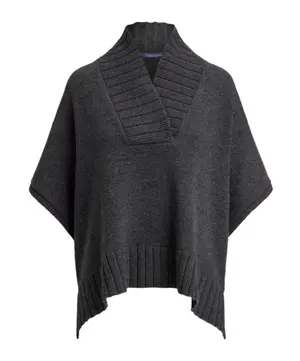 Ralph Lauren V-neck Stretch-cashmere Sweater - Medium Grey