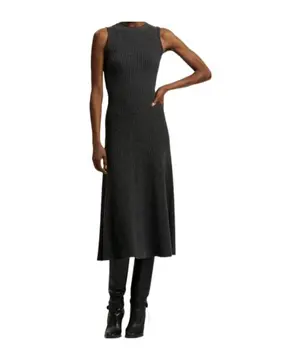 Ralph Lauren Ribbed Sleeveless Midi Dress