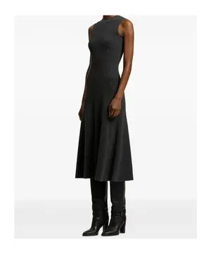 Ralph Lauren Ribbed Sleeveless Midi Dress