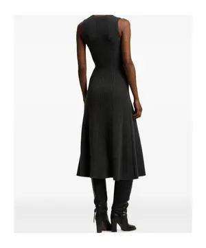 Ralph Lauren Ribbed Sleeveless Midi Dress