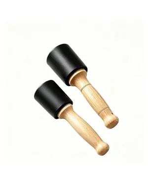 XDOVET Polyurethane Soft Face Mallet Low Rebound Anti-vibration Hammers For Leather Embossing - Black