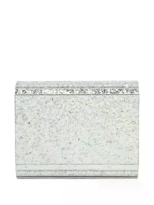 JIMMY CHOO Candy Champagne Coarse Glitter Acrylic Clutch Bag