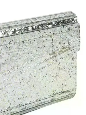 JIMMY CHOO Candy Champagne Coarse Glitter Acrylic Clutch Bag