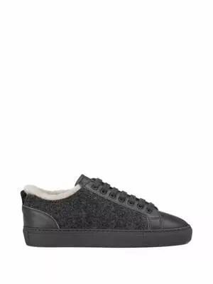 DOUCAL'S Shearling-trim Low-top Sneakers
