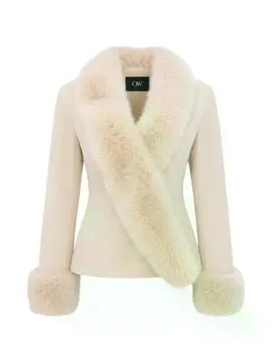 OW X Revolve Maeve Faux-fur Trim Maeve Jacket - Neutrals