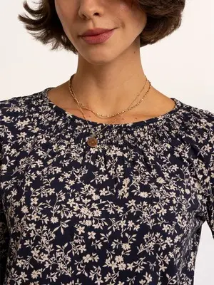 BRAKEBURN Brielle 3/4 Sleeve Floral Jersey Top