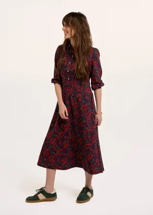 BRAKEBURN Elm 3/4 Sleeve Collared Dress