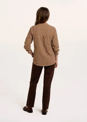 BRAKEBURN Fiorella Gingham Textured Blouse