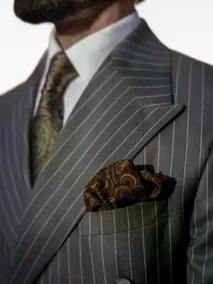 ELIZABETTA Lario Paisley-print Pocket Square