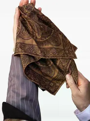 ELIZABETTA Lario Paisley-print Pocket Square