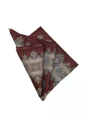 ELIZABETTA Brando Silk Pocket Square - Red