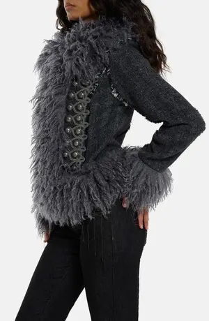JADED LONDON Drummer Faux Fur Jacket
