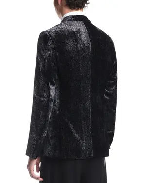 Emporio Armani Velvet Micro Pattern Tuxedo Jacket