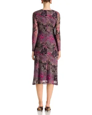 Johnny Was Long Sleeve Ruched Front Dress