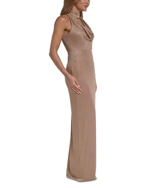 Eliza J Mock Collar Cowlneck Gown