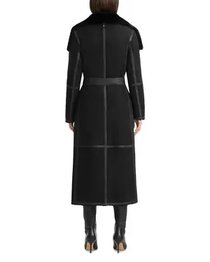 Mackage Marian Shearling Reversible Wrap Coat