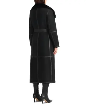 Mackage Marian Shearling Reversible Wrap Coat